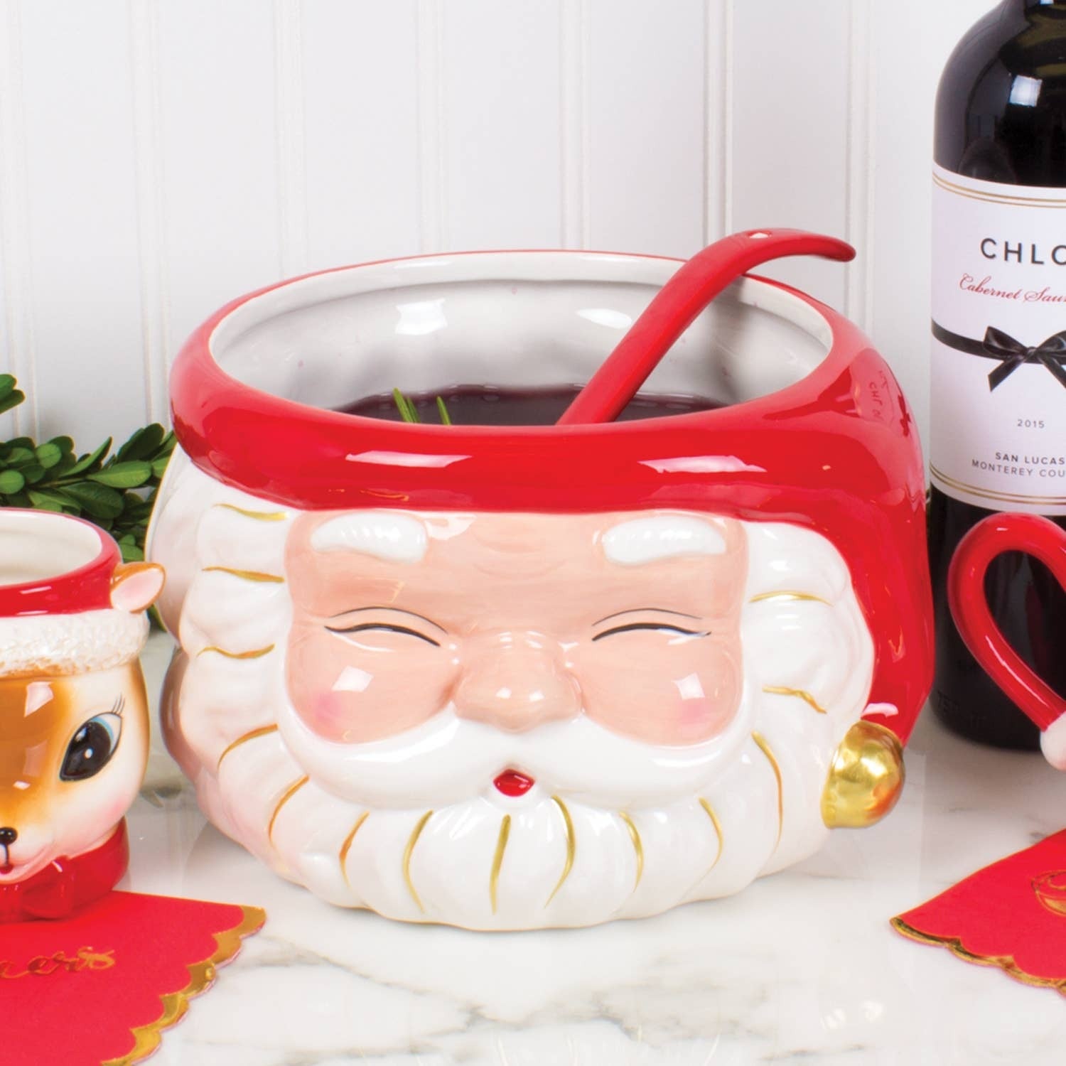 8 Oak Lane - Santa Punch Bowl & Ladle | Paper, Ribbon & Wrap